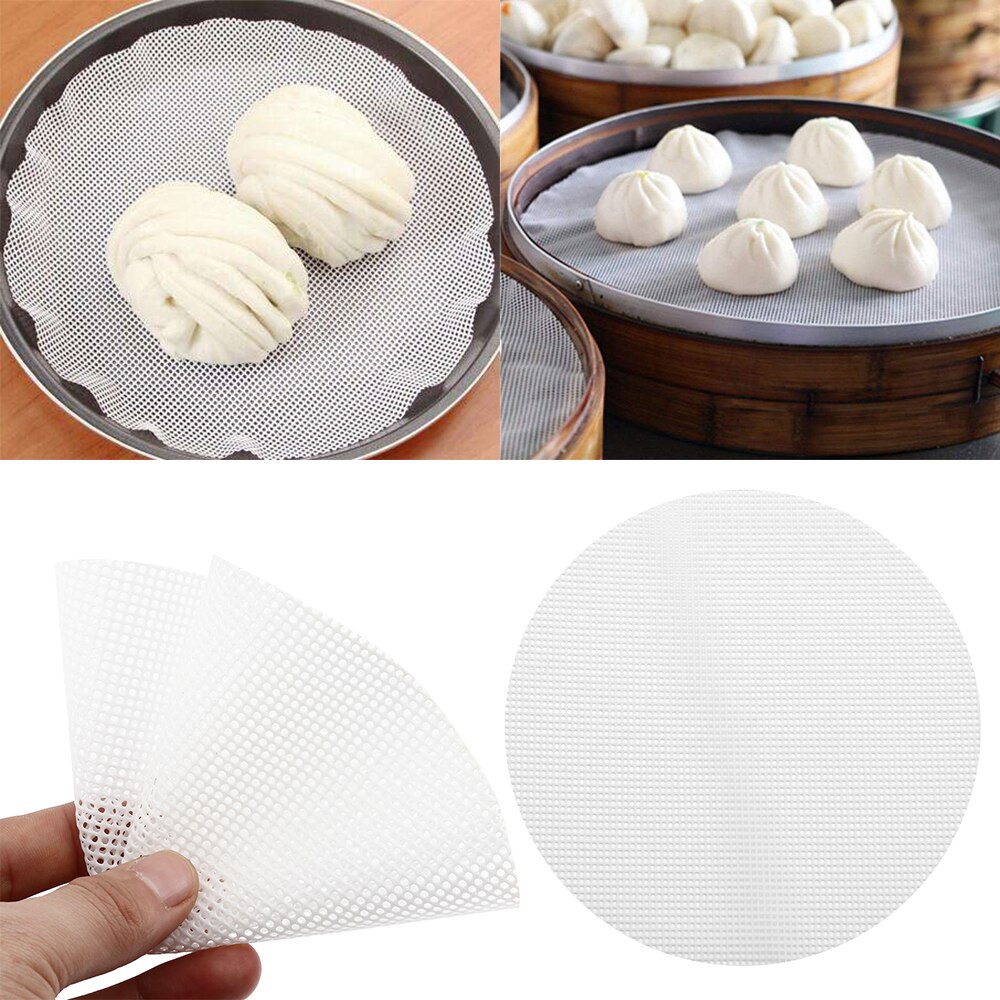 1PC Non-Stick White Silicone Steamer Pad Dim Sum P... – Grandado