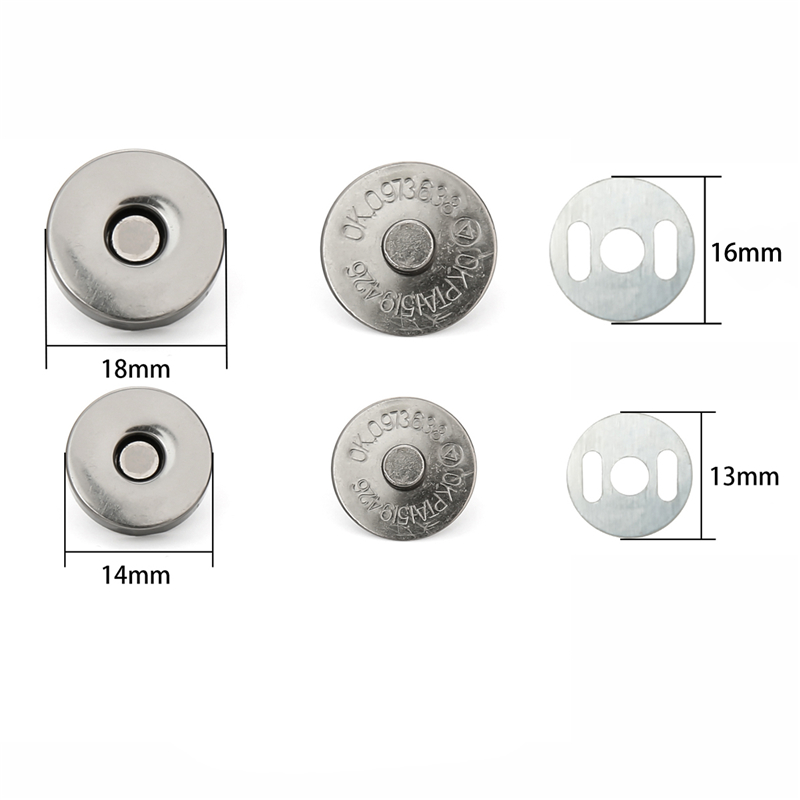 10 Sets Wallet Button Bags Buttons Metal snaps Env... – Grandado