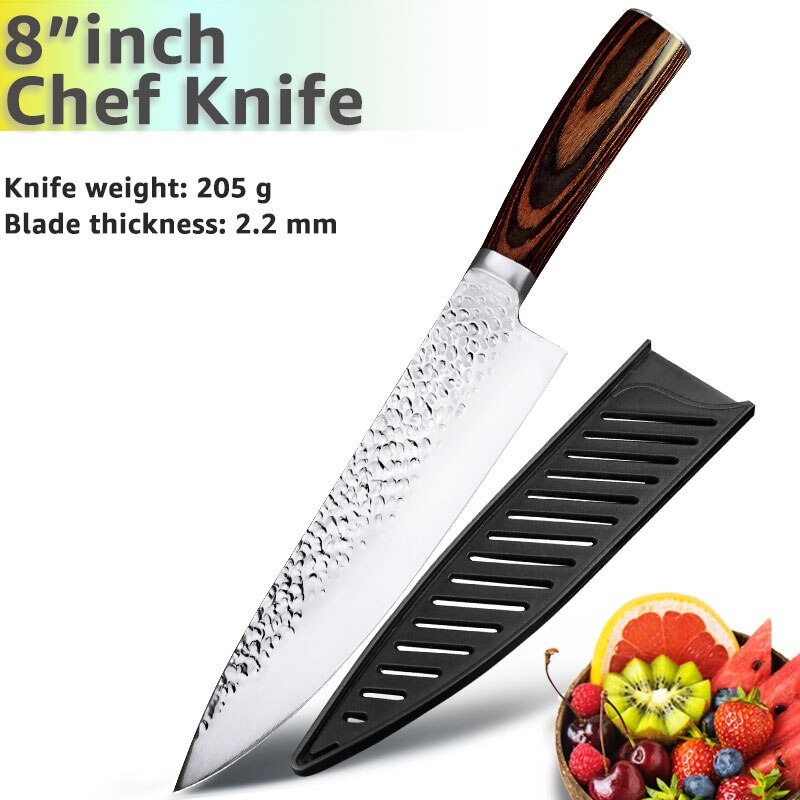 Kitchen Knife 8 inch Japanese Chef Knives 7CR17 44... – Vicedeal