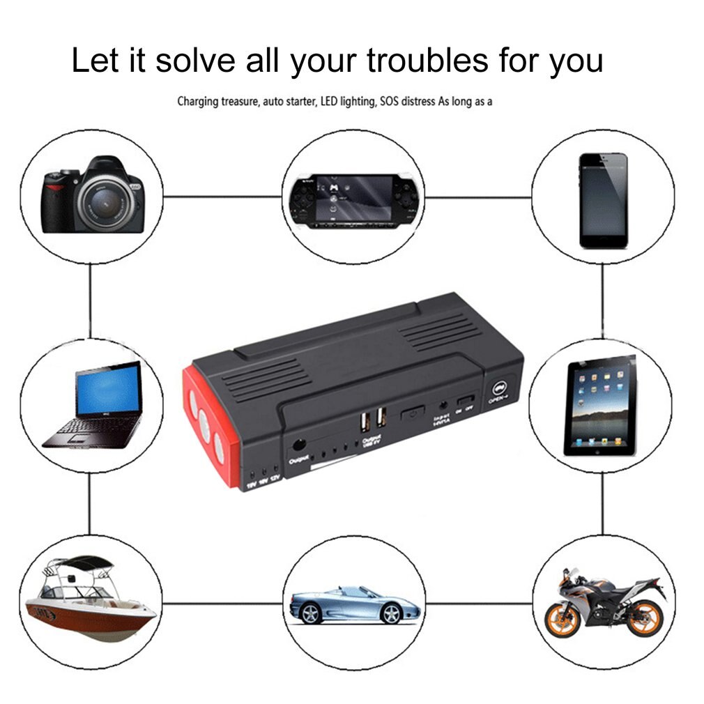 A4 Multifunction Jump Starter 15000mAh Portable Ca... – Grandado