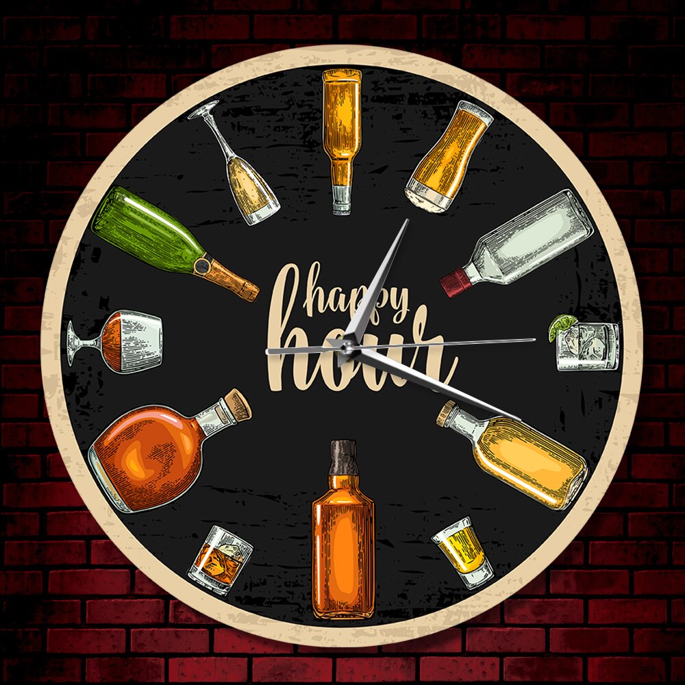 Beer party Happy Hour Pub Wall Art Decor Clock Dri... – Vicedeal