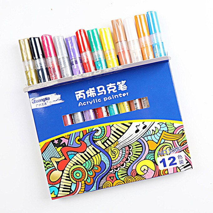 12/15/24/36 Colors Acrylic Marker pen set for Cera... – Vicedeal