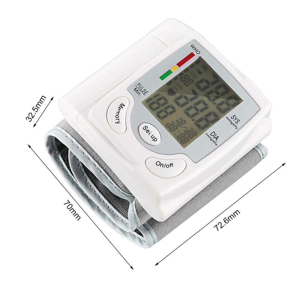 Automatic Wrist Blood Pressure Monitor Digital Dis... – Grandado