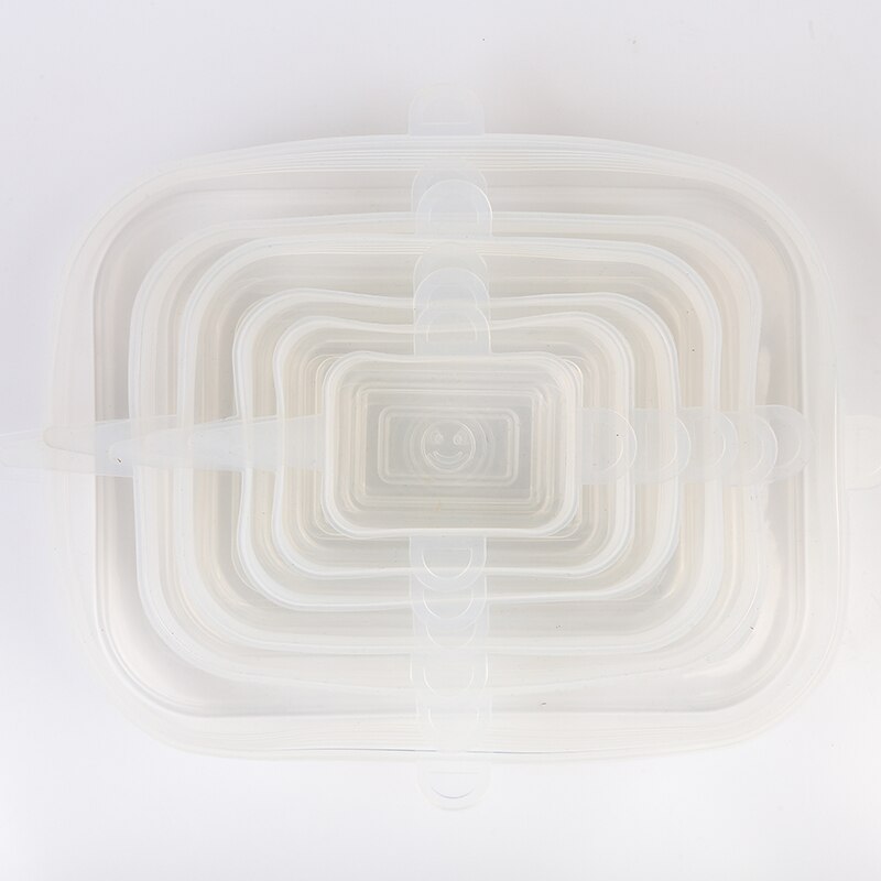 6pcs Stretch Adjustable Bowl Lids Rectangle Reusab... – Vicedeal