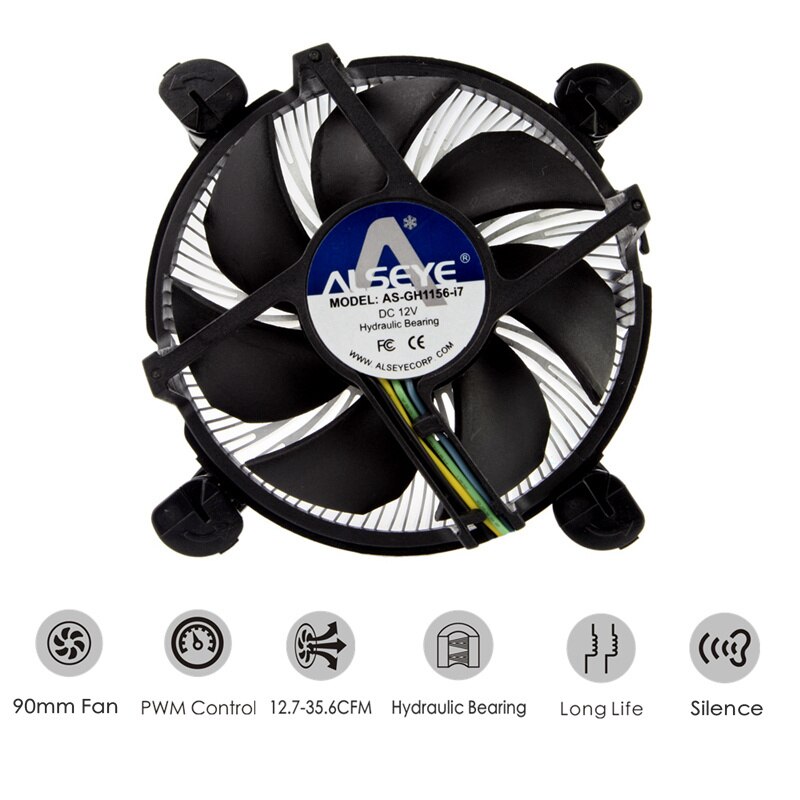 Alseye I7 Cpu Cooler Fan 90Mm Pwm 4pin Cpu Ventila... – Vicedeal