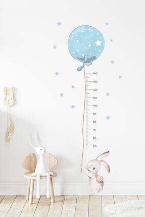 Air bubble Rabbit Stature Meter Wall Sticker Set W... – Grandado