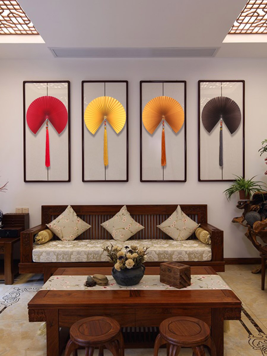 Chinese Style Folding Fan Wall Hanging Craft Fan H... – Vicedeal