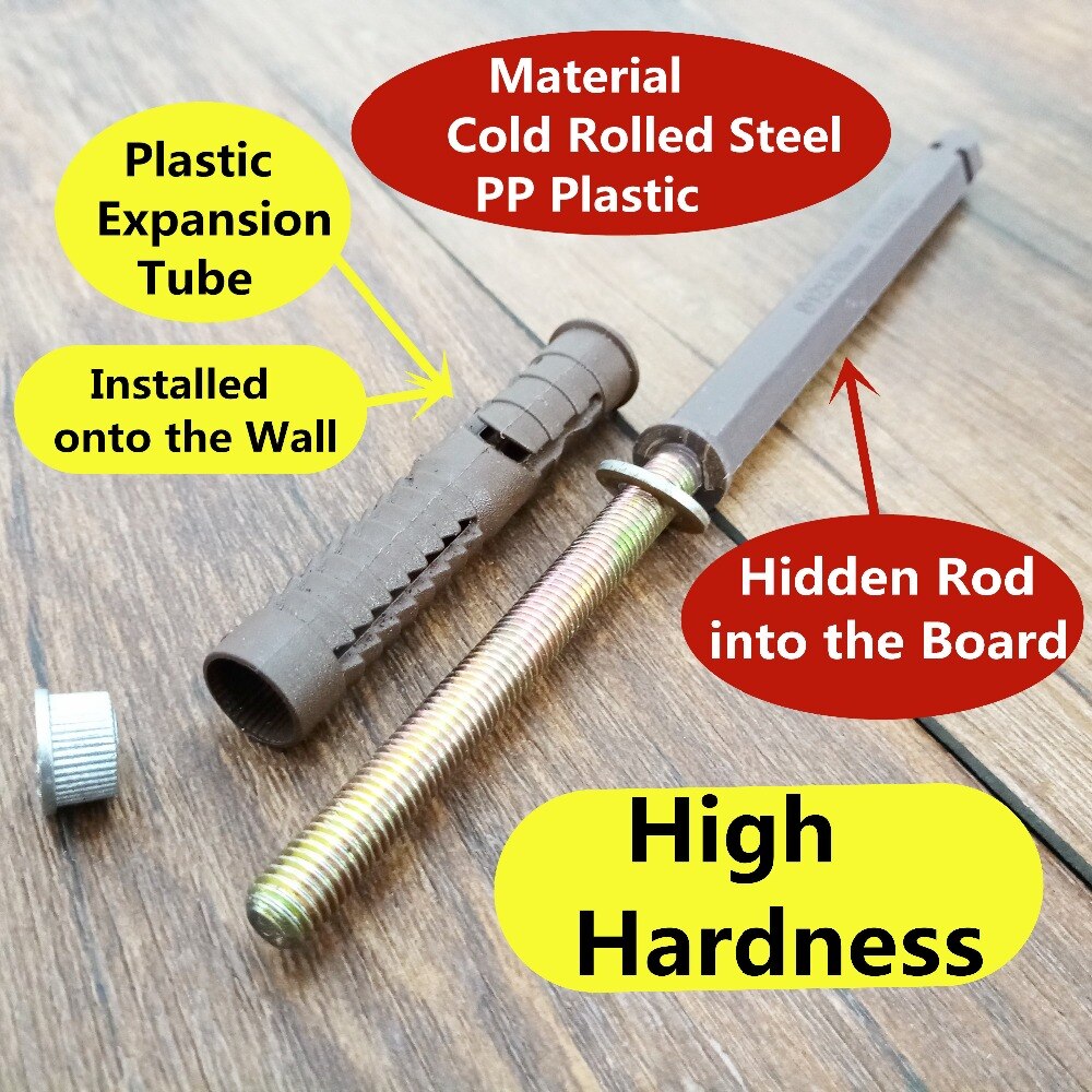 Metal Hidden Rod for Board Shelf Support Bracket W... – Vicedeal