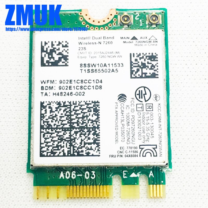 Intel Dual Band Wireless-N 7260 WiFi+BT 4.0 Combo ... – Grandado