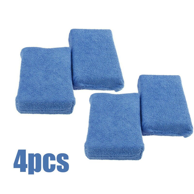 4 Stuks Blauw Microfiber Applicator Spons Pads Aut... – Vicedeal