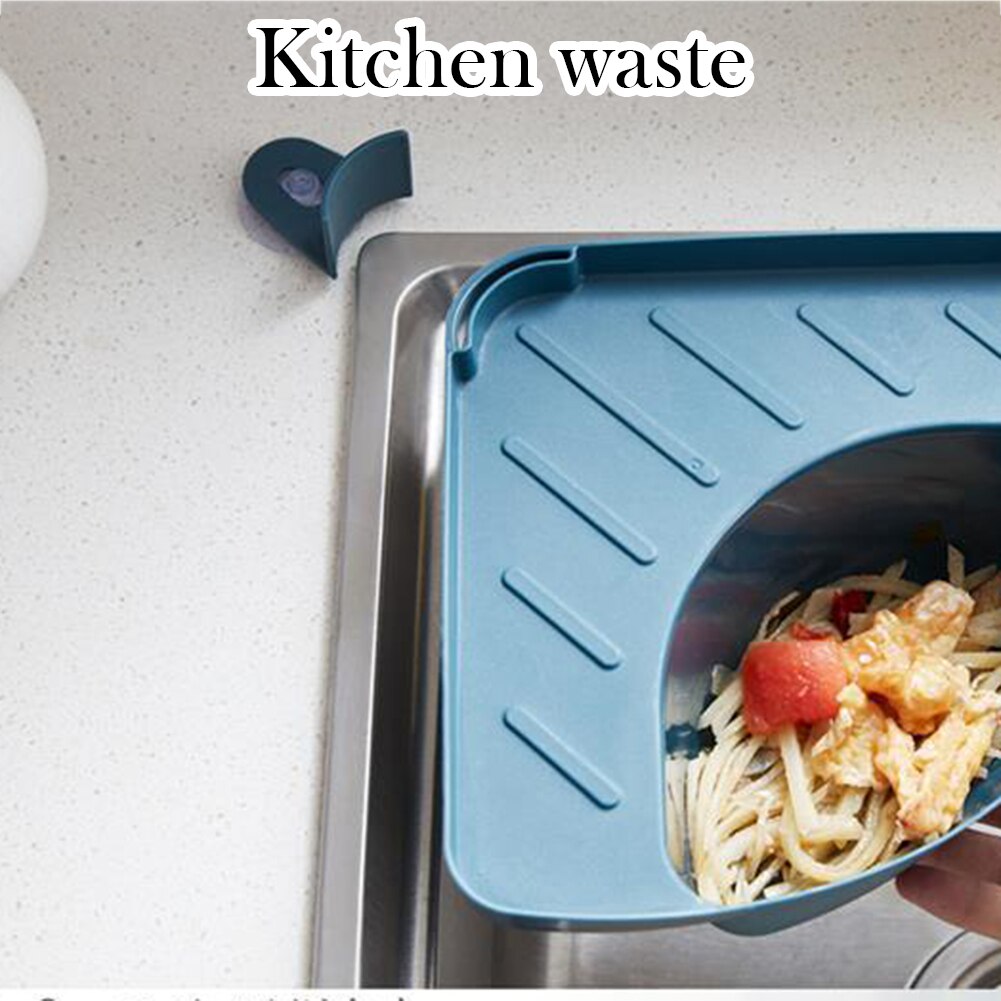 Kitchen Sink Triangular Waste Storage Holder Drain Shelf Corner Mounted ...