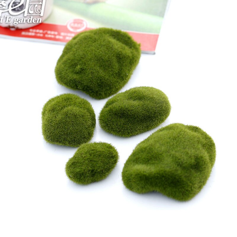 Potted Moss Garnish Imitation Moss Stone Flocking ... – Grandado