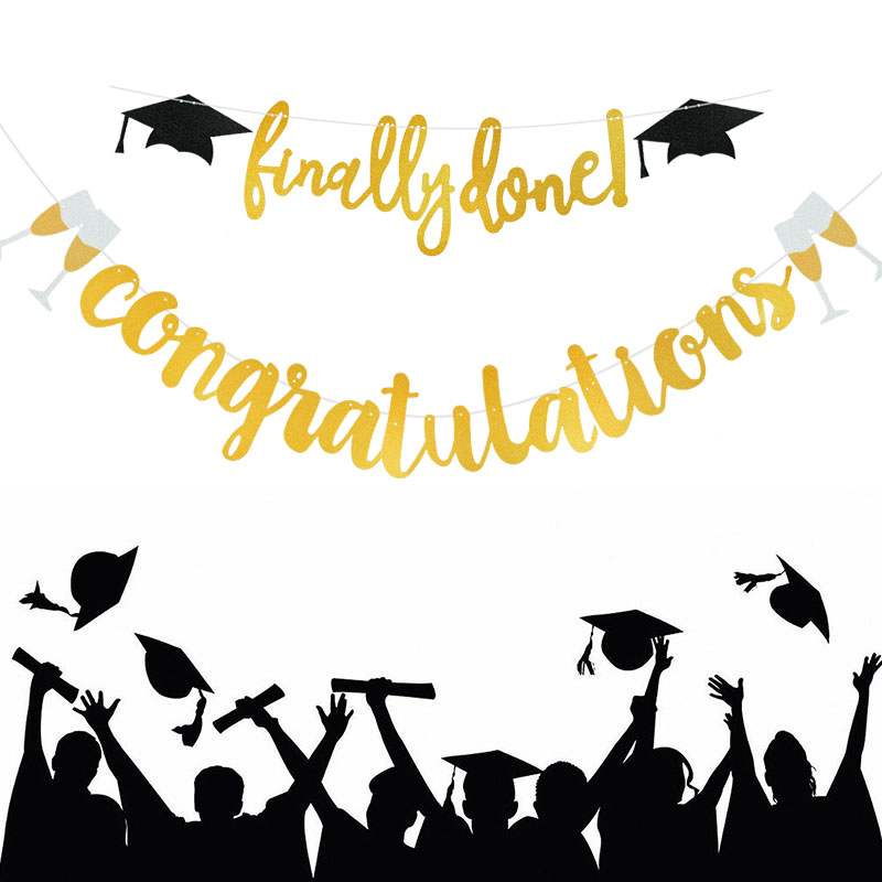 We Are So Proud of You Paper Hanging Banner Gold C... – Grandado