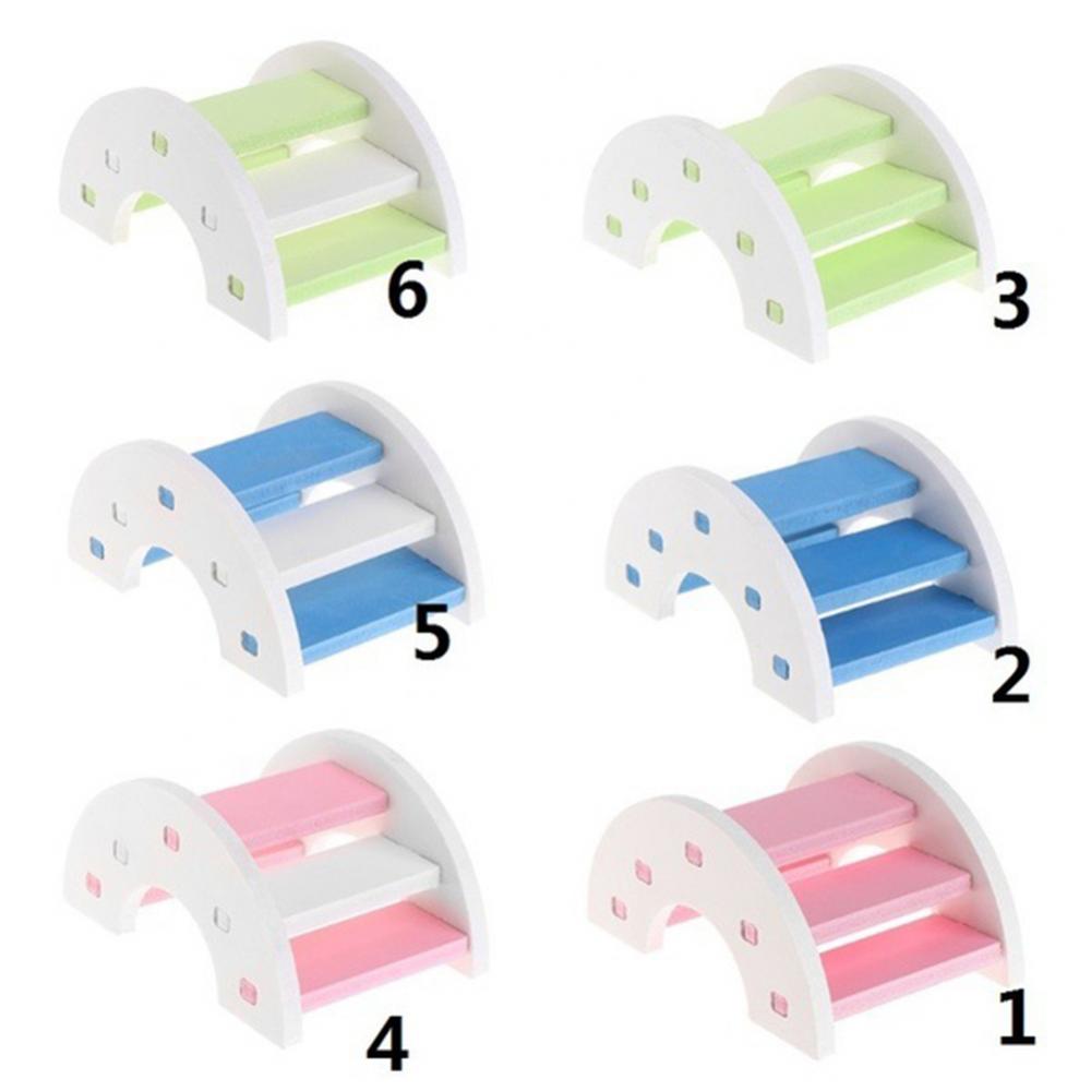 Wooden Hamster Hedgehog Rainbow Arch Bridge Small ... – Grandado