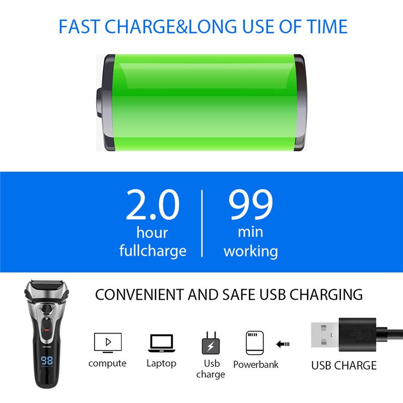 Electric Razor Electric Shaver Rechargeable Shavin... – Grandado