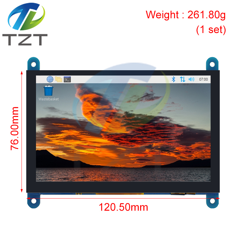 TZT 5 Inch Portable Monitor HDMI 800 x 480 Capacit... – Grandado