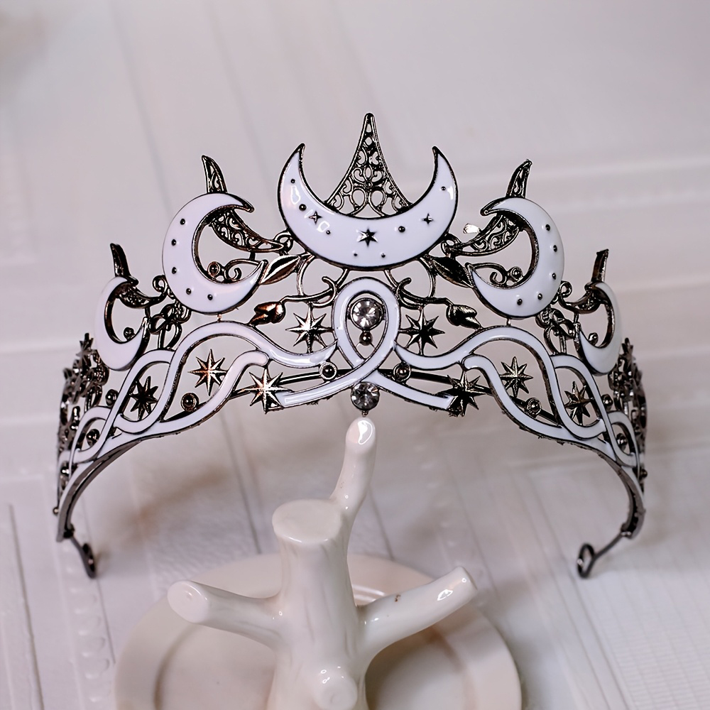 1pc Luxury Gothic Moon Tiara Celestial Queen Crown... – Vicedeal