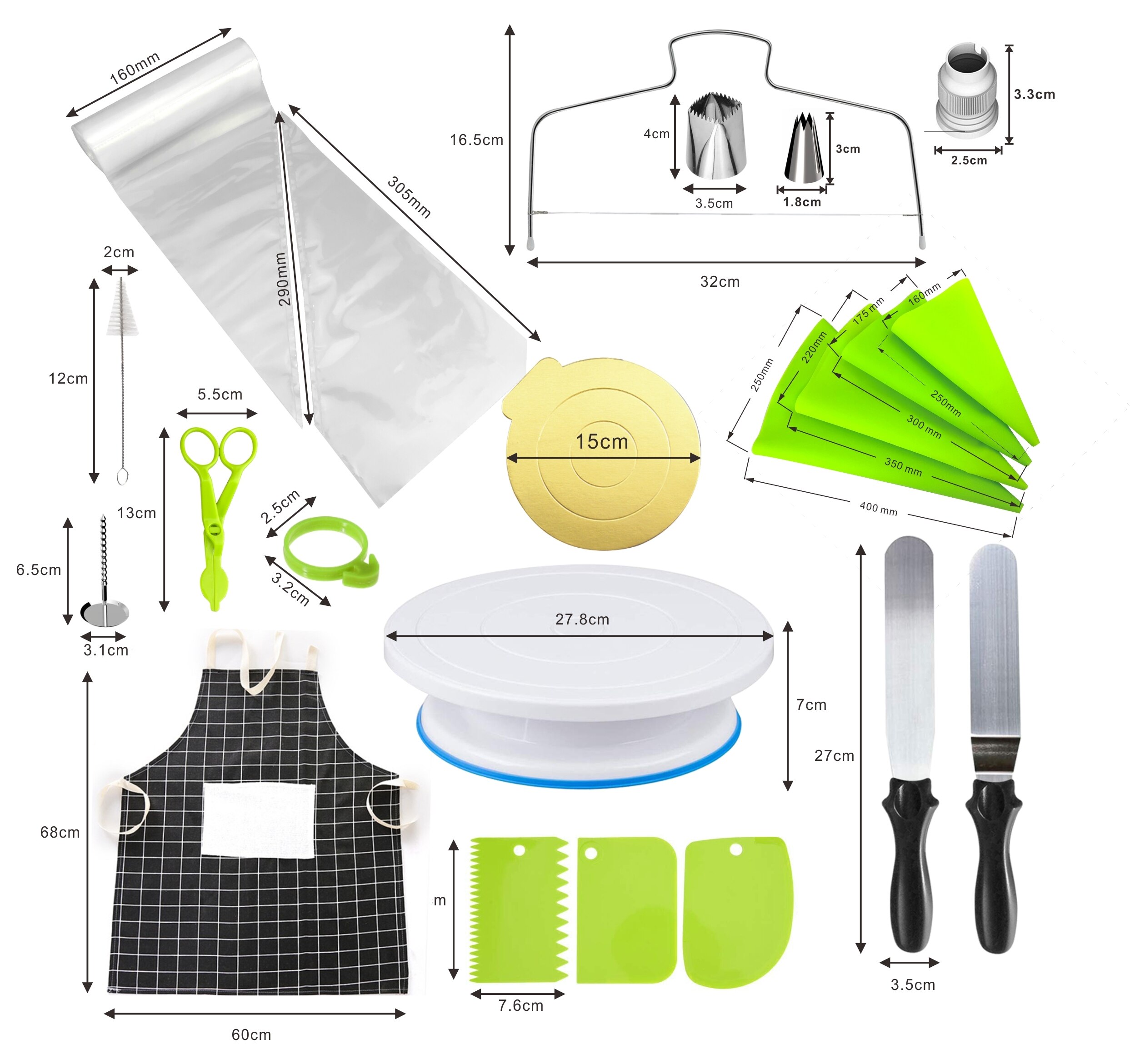 127Pcs Baking Set Cake Decorating Tools Cake Stand... – Vicedeal