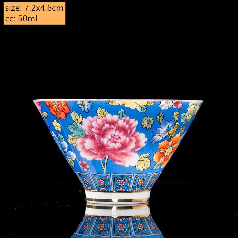 Chinese Enamel Color Teacup Handmade Ceramic Tea C... – Grandado