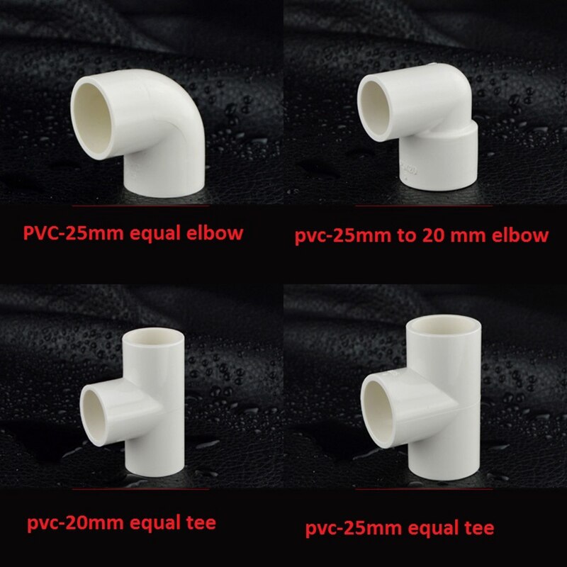 20mm/25mm Pvc Pipe Parts Straight Equal Elbow Tee ... – Grandado
