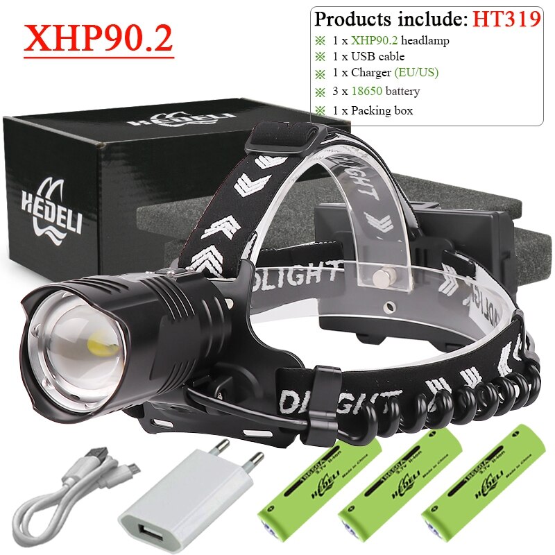 600000lm ultra powerful led headlamp XHP100 USB re... – Grandado