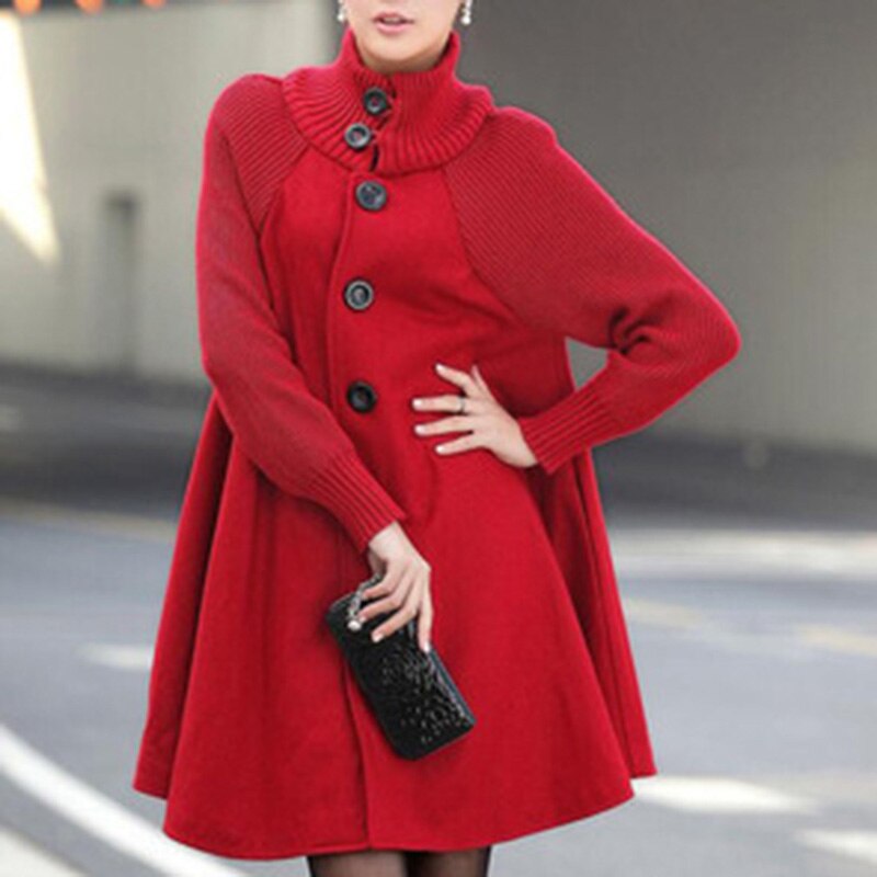Autumn Warm Woolen Coat Female single-breasted Win... – Grandado