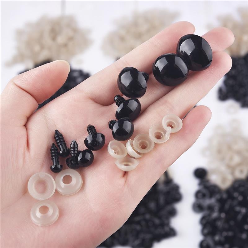 100 stks 5-12mm Oogbol Pop Accessoires Zwart Plast... – Vicedeal