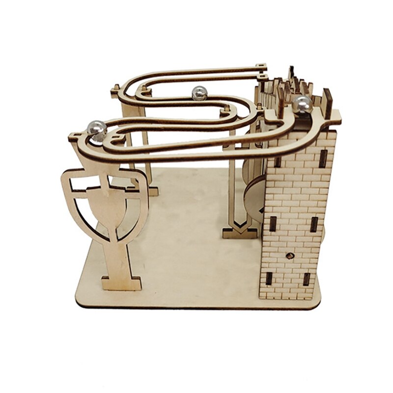 3D Wooden Puzzle Marble Run Rotating Track Mechani... – Grandado