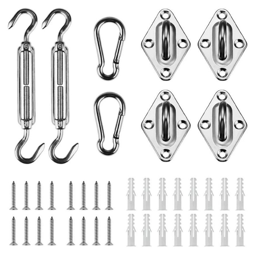 1 Set Sun Shade Sail Canopy Fixing Accessories Sta... – Grandado