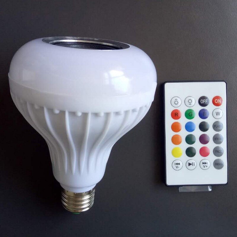 Smart E27 RGB Bluetooth Speaker LED Bulb Light 12W... – Vicedeal