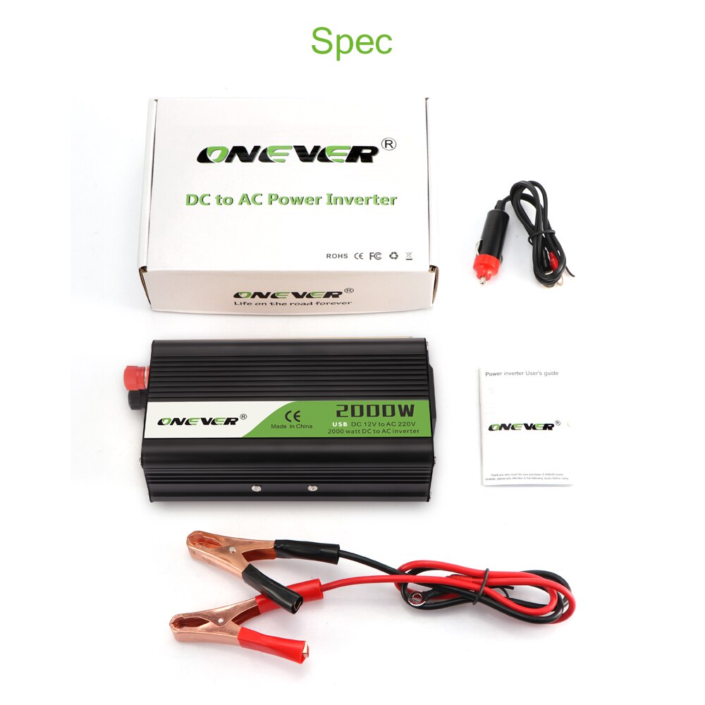 2000W Car Inverter 12v 220v Converter DC 12 v to 2... – Vicedeal