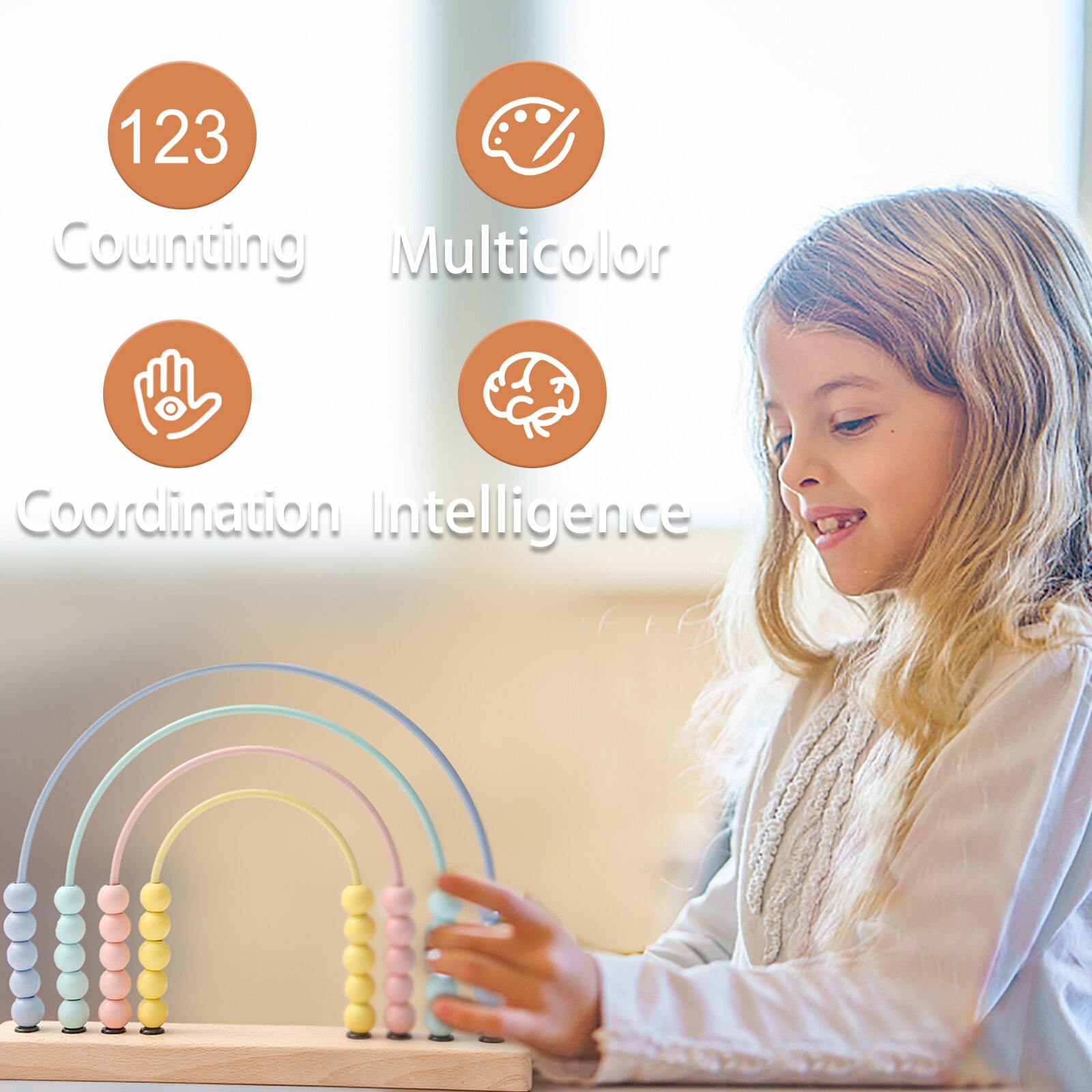 Nordic Style Wooden Abacus Counting Number Prescho... – Grandado