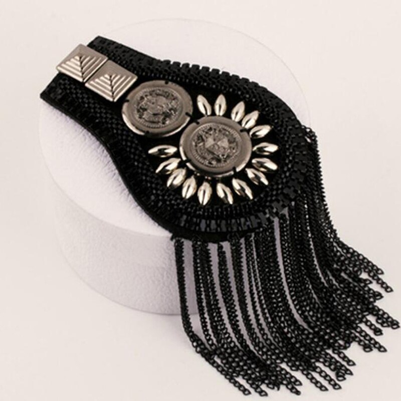 Metal Brooches Pins Rivet Long Tassel Vintage Epau... – Grandado