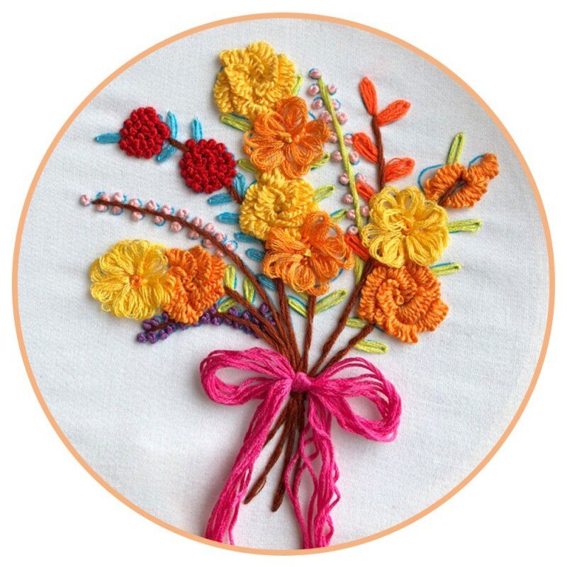 DIY Embroidery Flower Handwork Needlework for Begi... – Vicedeal