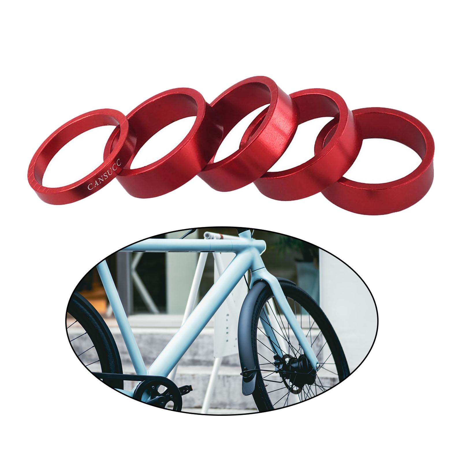 6 Stuks Aluminium Spacer Stem Spacers Voor 1 1/8 I... – Grandado