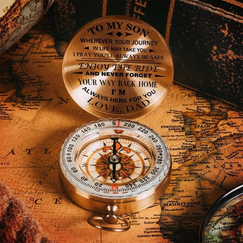 Dad To Son Enjoy The Ride Compass Copper Compass C... – Grandado