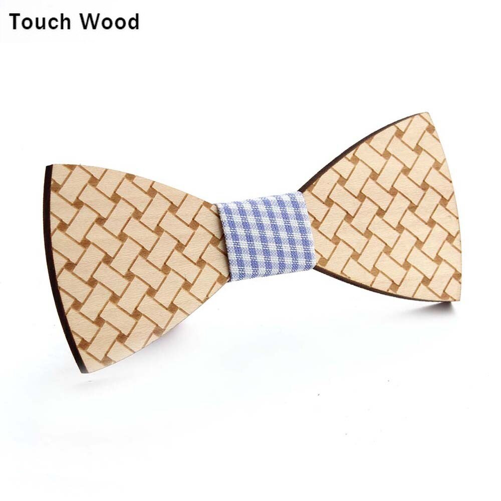 Tyylinen puinen rusetti puinen kudonta twill solmi... – Grandado