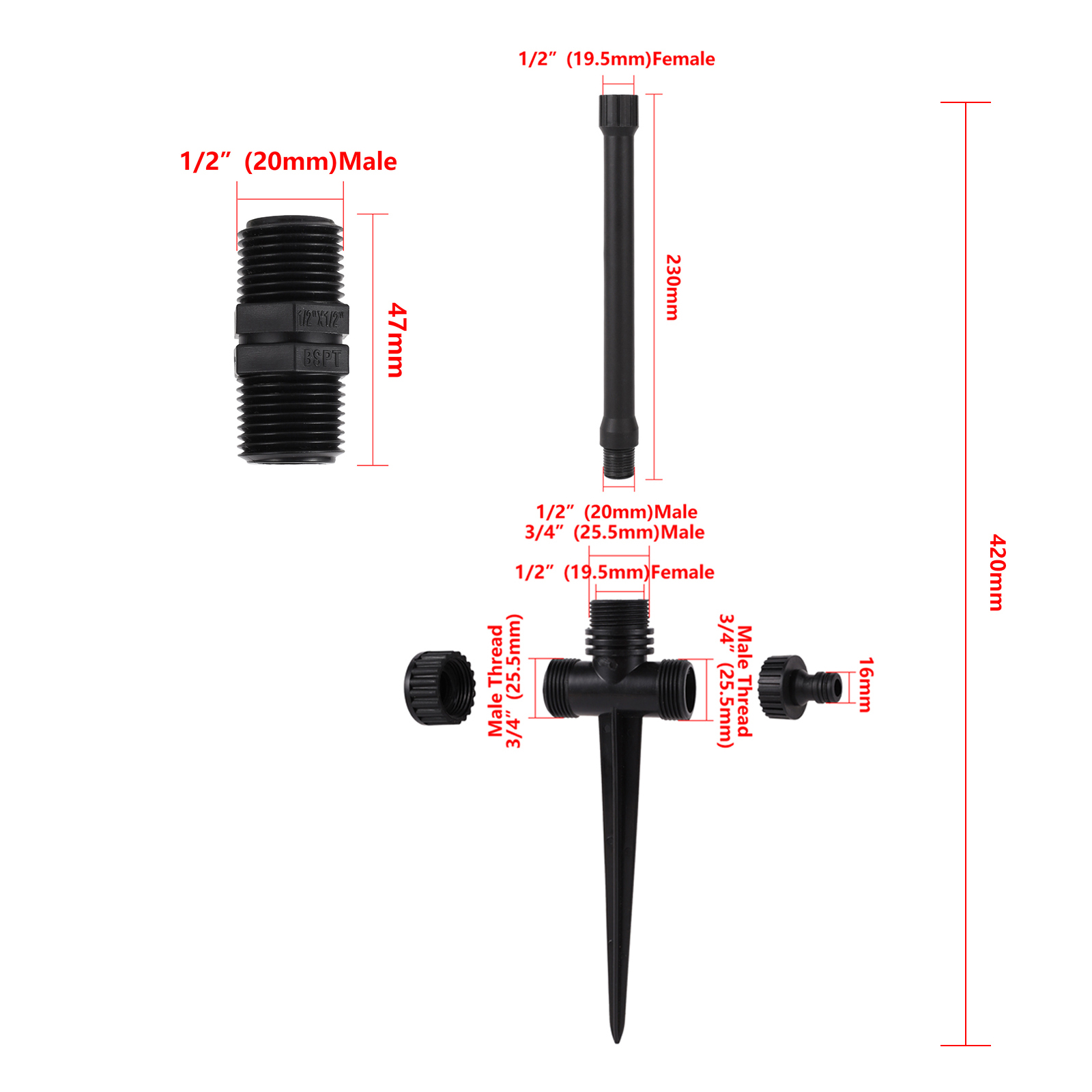 Aspersor giratorio para riego de jardín, boquilla ... – Grandado