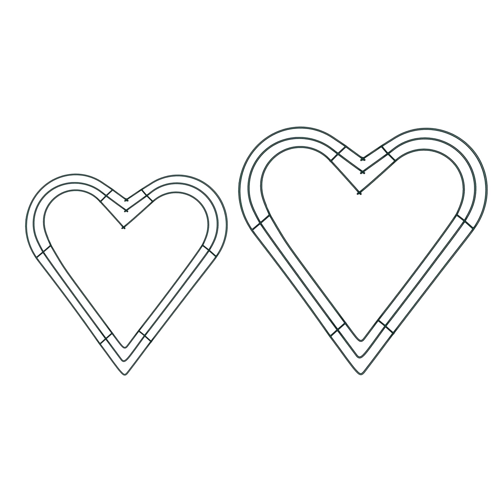 Metal Heart Wire Floral Wreath Frame Craft DIY Yea... – Grandado