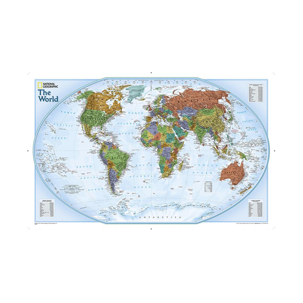 Non-woven Waterproof Map 150x225cm World Map With ... – Grandado