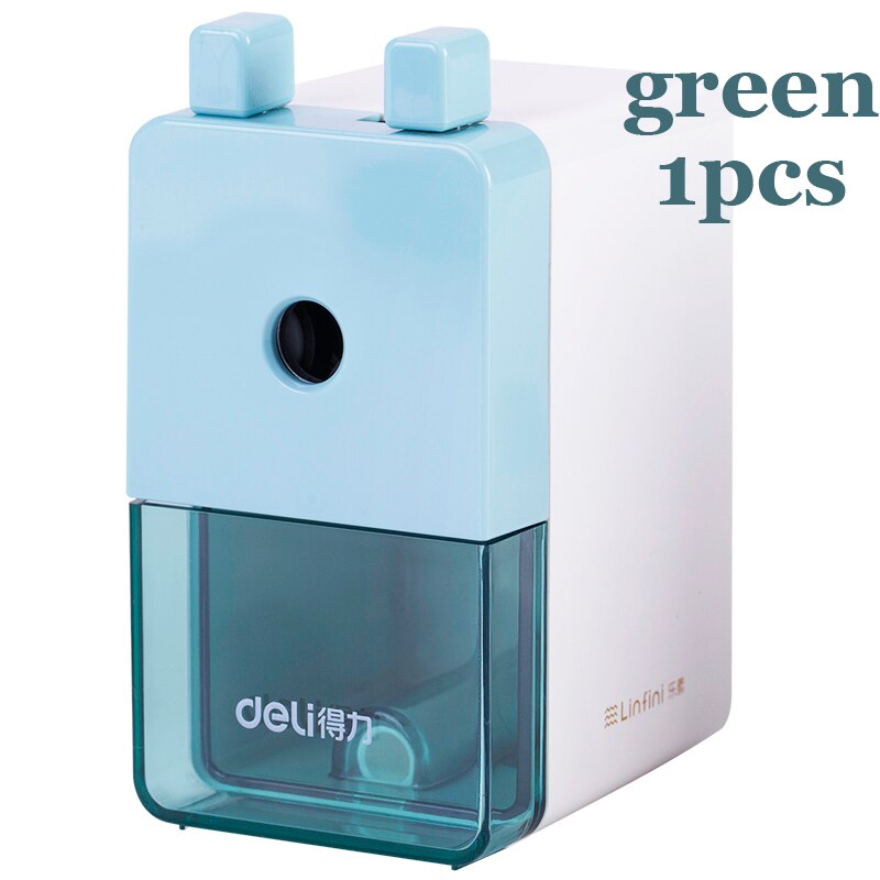 Deli pencil sharpener Hand crank student Transpare... – Vicedeal