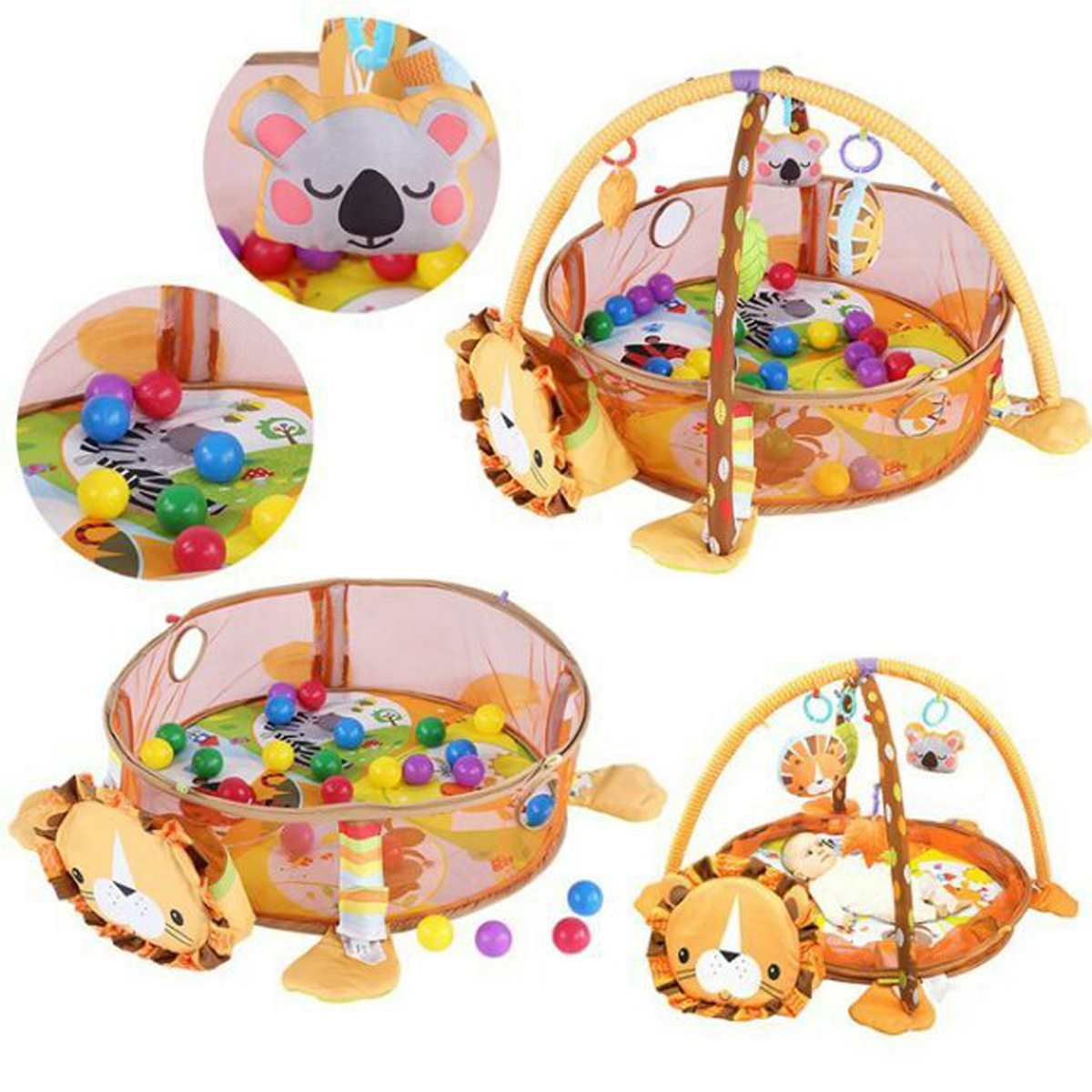 3 in 1 Baby Playing Mat Tapete Infantil Kids Rug P... – Grandado