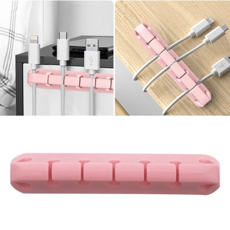 7 Slots Cord Organizer Kabel Organizer Zwart/Grijs... – Vicedeal