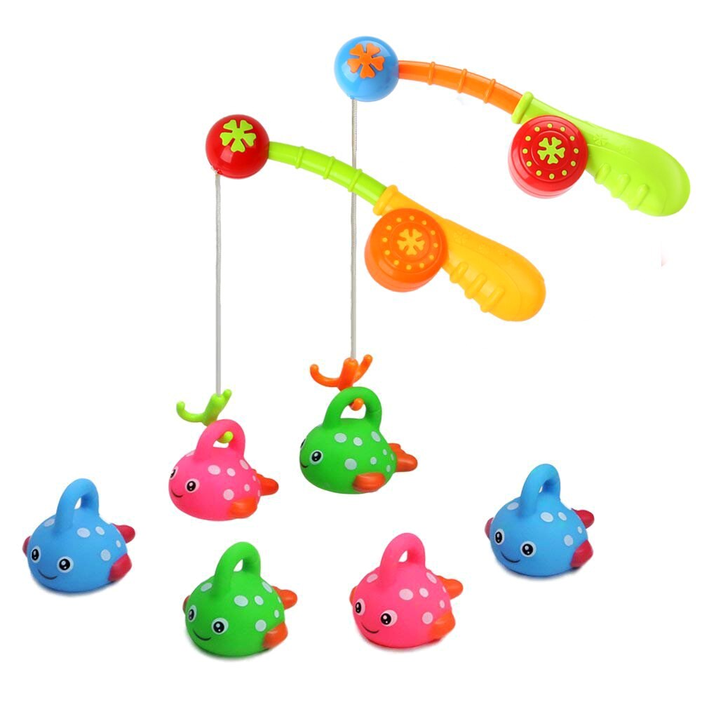 Cartoon Multicolor Fish Fishing Game Bath Set Todd... – Grandado