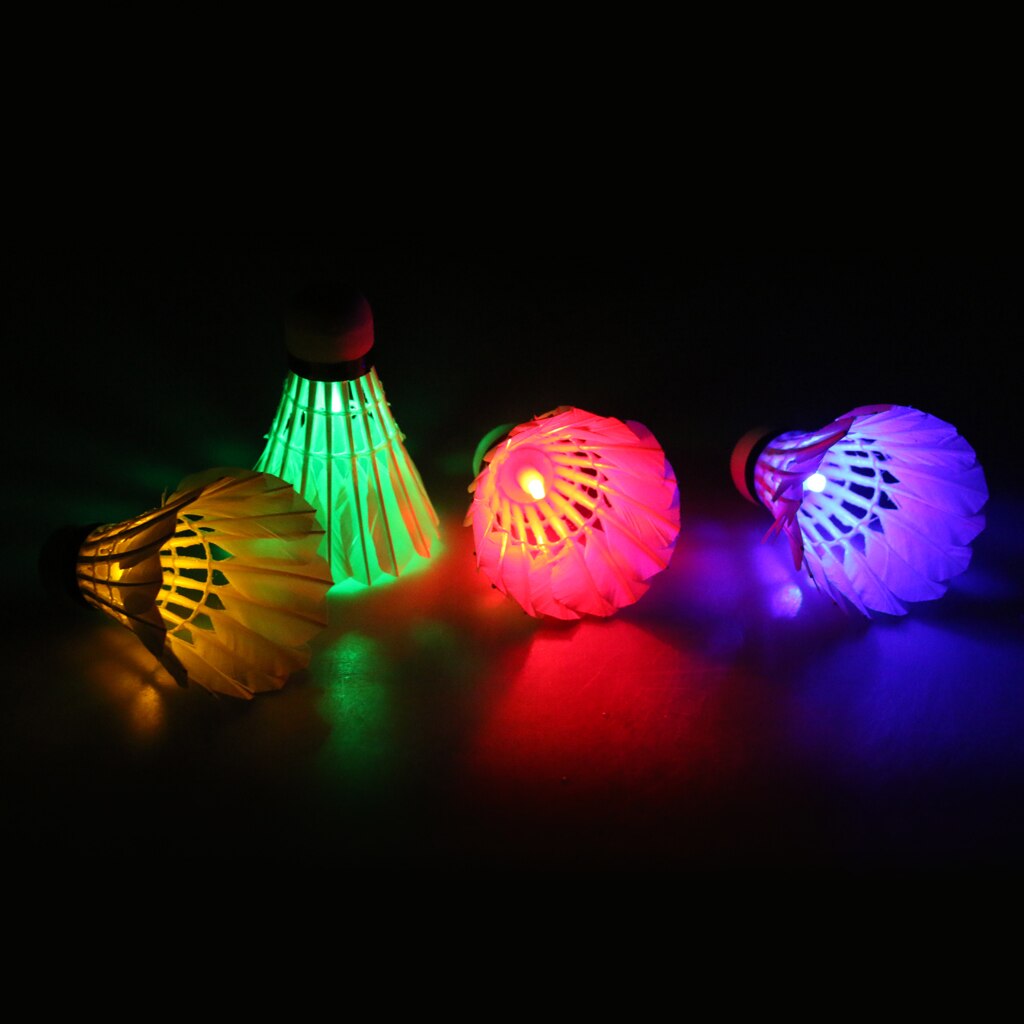 4 Pieces Mix Color Bright LED Light Badminton Set ... – Vicedeal