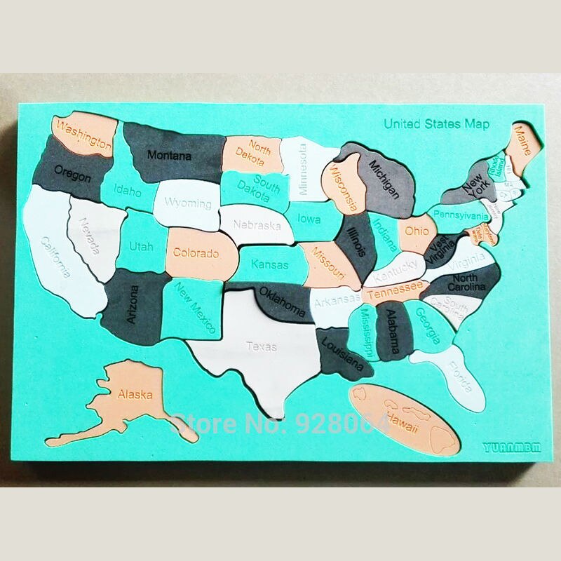 United States map 3D puzzles/Educational baby toys... – Grandado