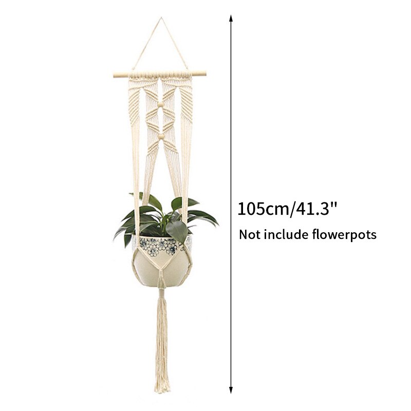 Wall Hanging Flowerpot Baskets Macrame Flowerpot P... – Grandado