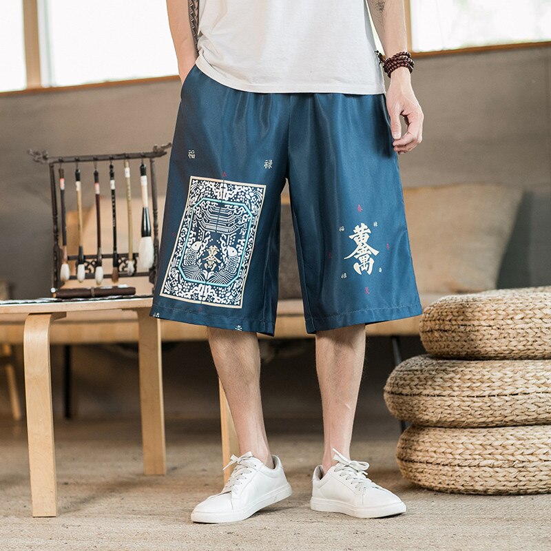 Kimono Pants Japanese Casual Loose Samurai Printed... – Vicedeal