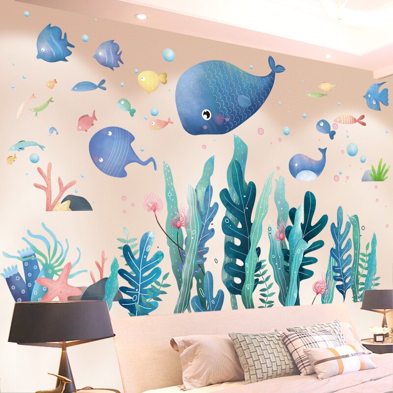 [shijuekongjian] Seaweed Wall Stickers DIY Marine ... – Grandado