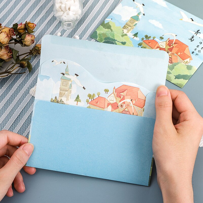 7 Cities Letter Paper Set Cartoon City Set Combina... – Grandado